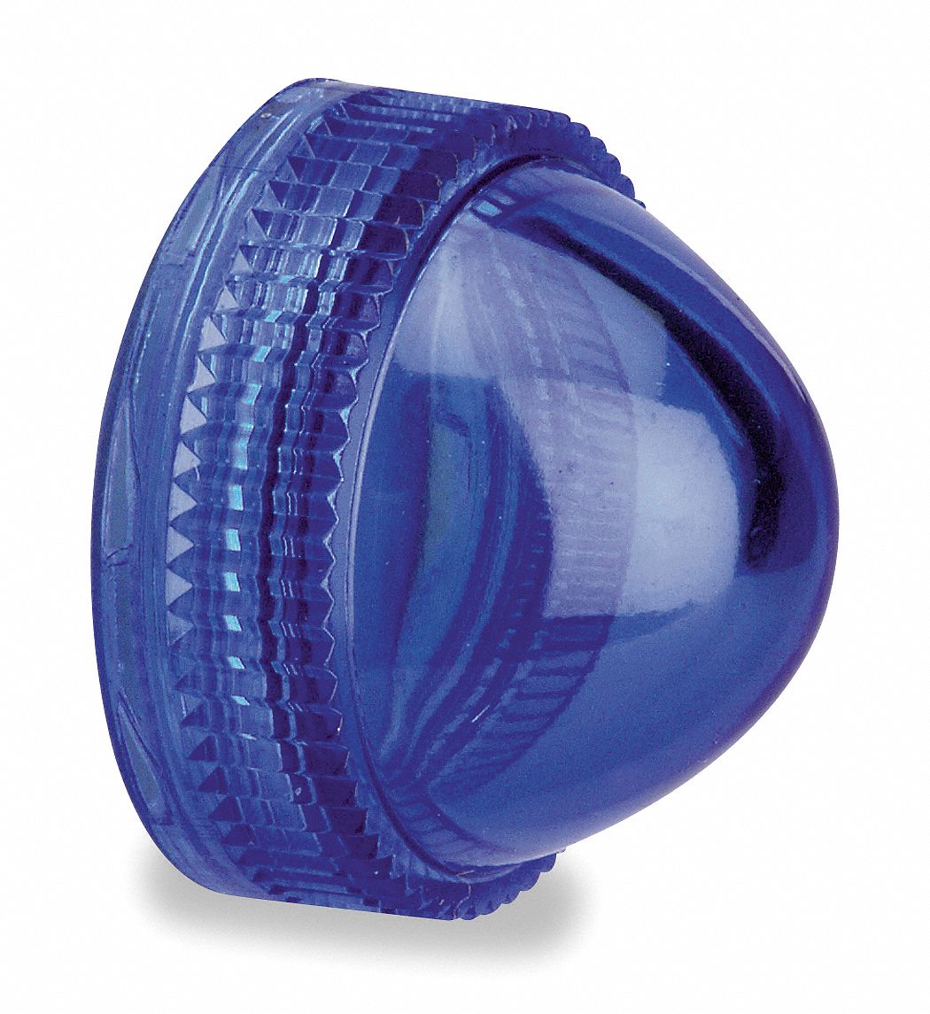 SQUARE D PILOT LIGHT LENS,30MM,BLUE,PLASTIC - Pilot Light Lenses ...