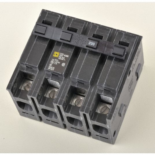SQUARE D Circuit Breaker, Amps 200, Circuit Breaker Type Standard ...