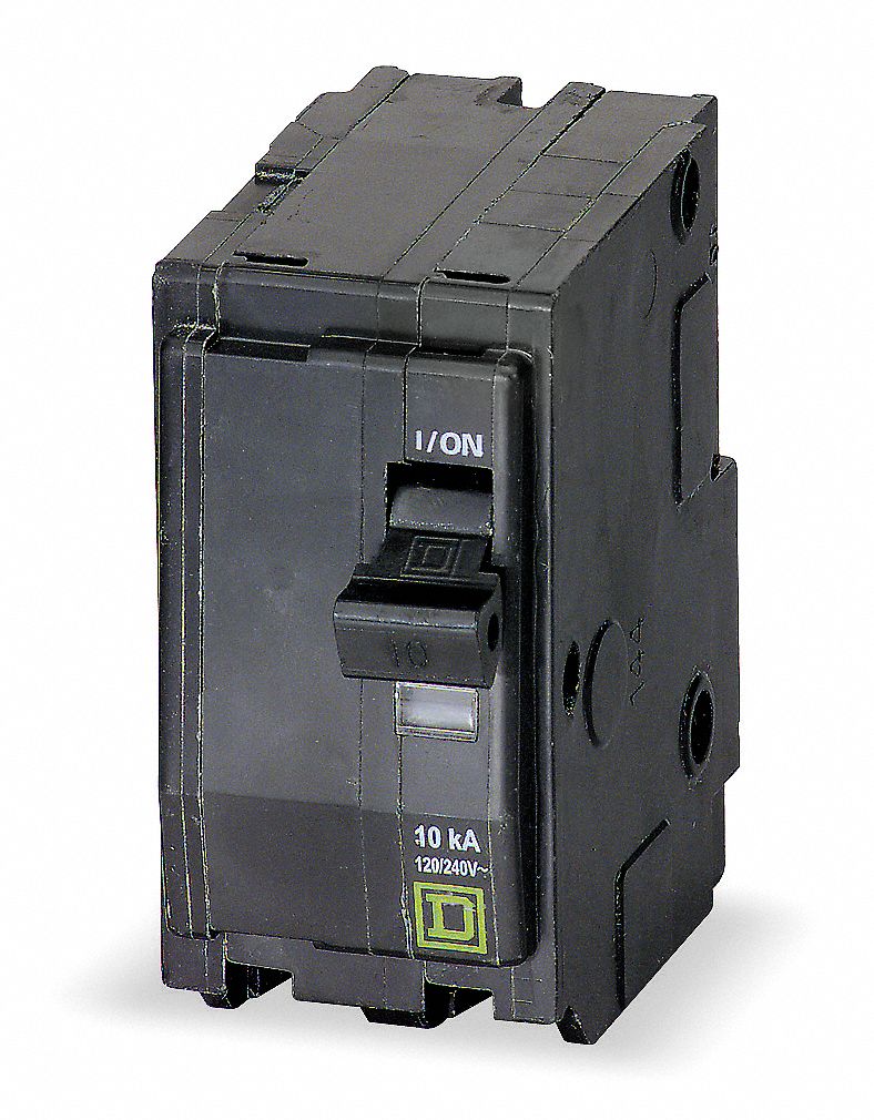 SQUARE D CIRCUIT BREAKER,10A,PLUG IN,120/240V,2P - Miniature Circuit ...