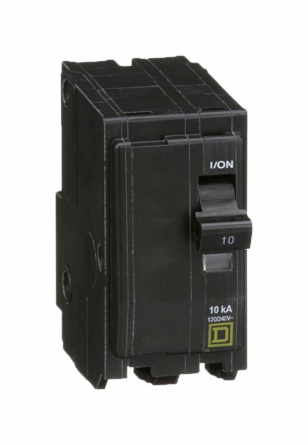SQUARE D, 10 A, 120/240V AC, Miniature Circuit Breaker - 5B738|QO210 ...