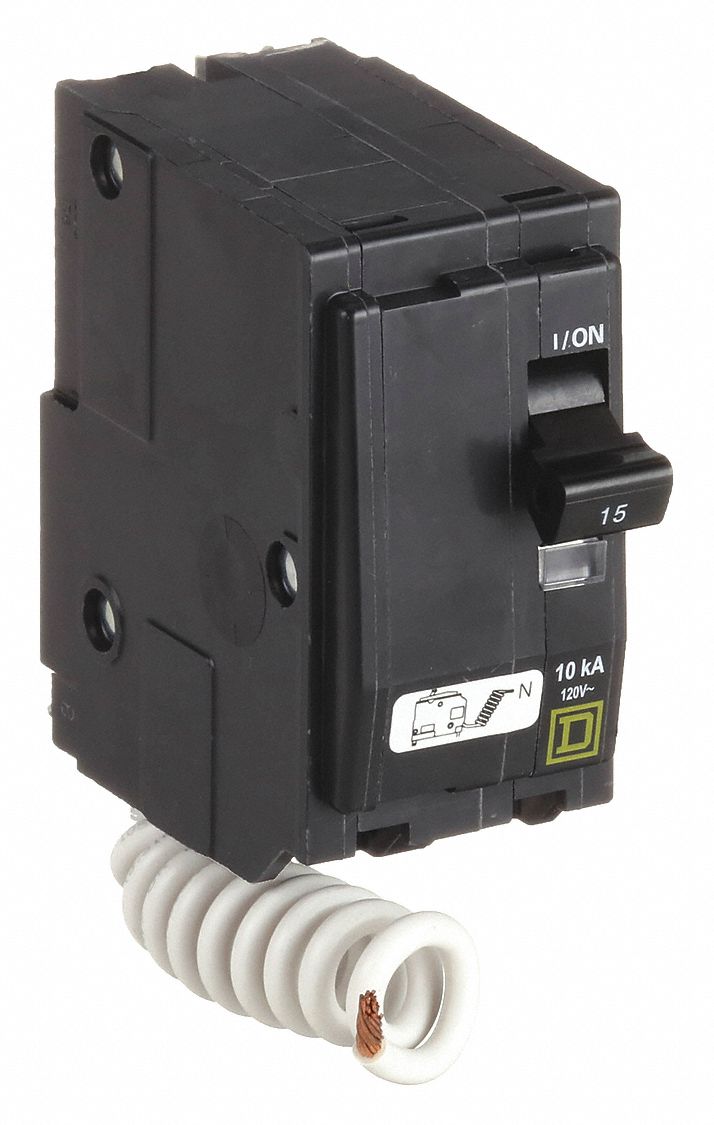 SQUARE D, 15 A, 120V AC, Miniature Circuit Breaker - 5B739|QO215SWN - Grainger