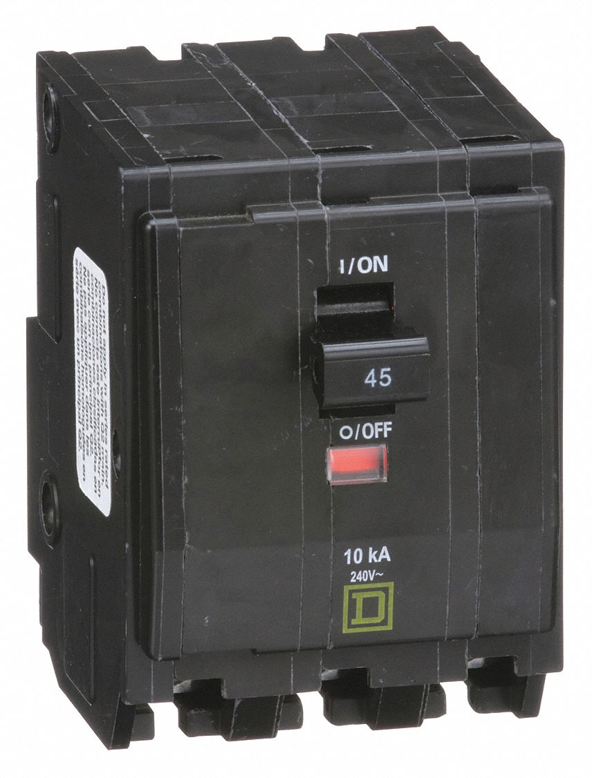 SQUARE D, 45 A, 120/240V AC, Miniature Circuit Breaker - 5B762|QO345 ...