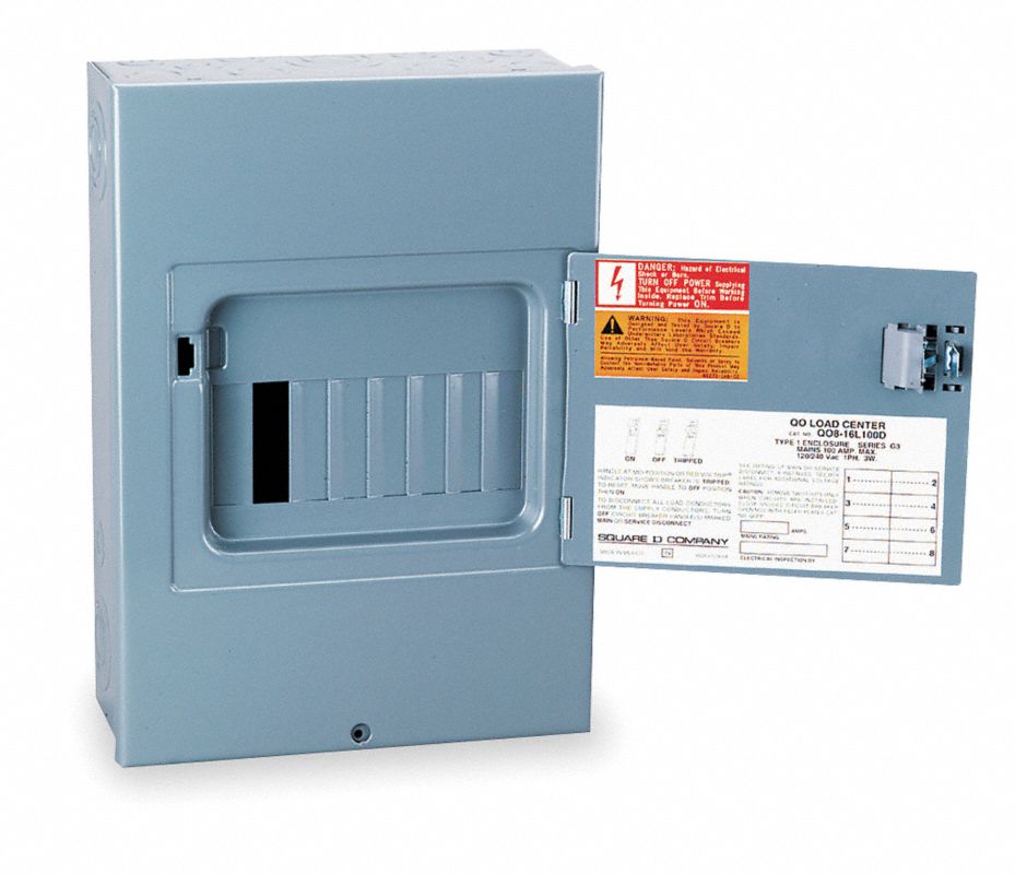 SCHNEIDER ELECTRIC Carga Central, Zapata Principal, Fija,100 Amperes,120/240VCA Voltaje,Número ...