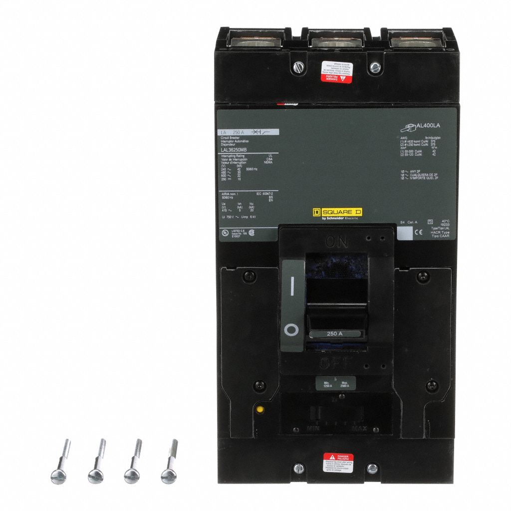 250 A Amps, 42kA at 240V AC, Molded Case Circuit Breaker - 5B915|LAL36250 - Grainger