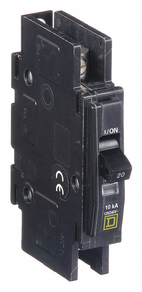 SQUARE D, 20 A, 120/240V AC, Miniature Circuit Breaker - 5B970|QOU120 ...