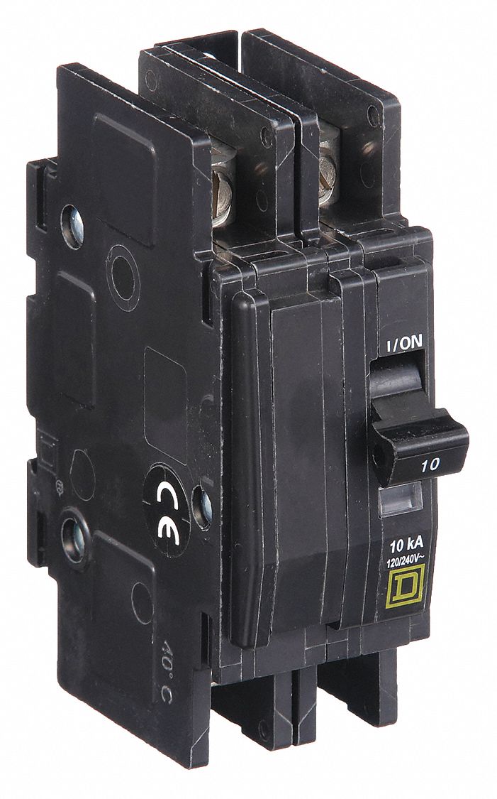 SQUARE D, 10 A, 120/240V AC, Miniature Circuit Breaker - 5B982|QOU210 ...