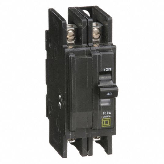 SQUARE D Miniature Circuit Breaker, Amps 40 A, Circuit Breaker Type ...