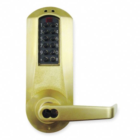 KABA Electronic Access Control Lock, Satin Brass - 5BB76|E5031-B-WL-606 ...