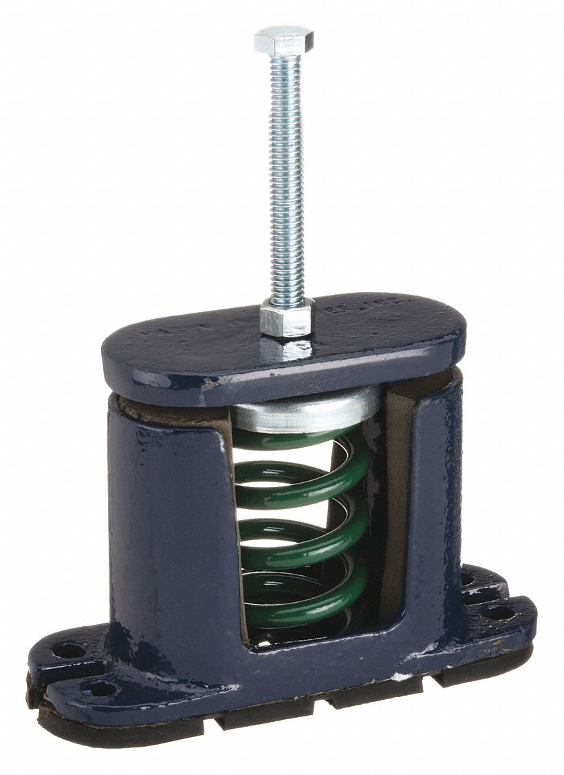 MASON, Spring, 400 lb Capacity, Floor-Mount Vibration Isolator - 5C130 ...