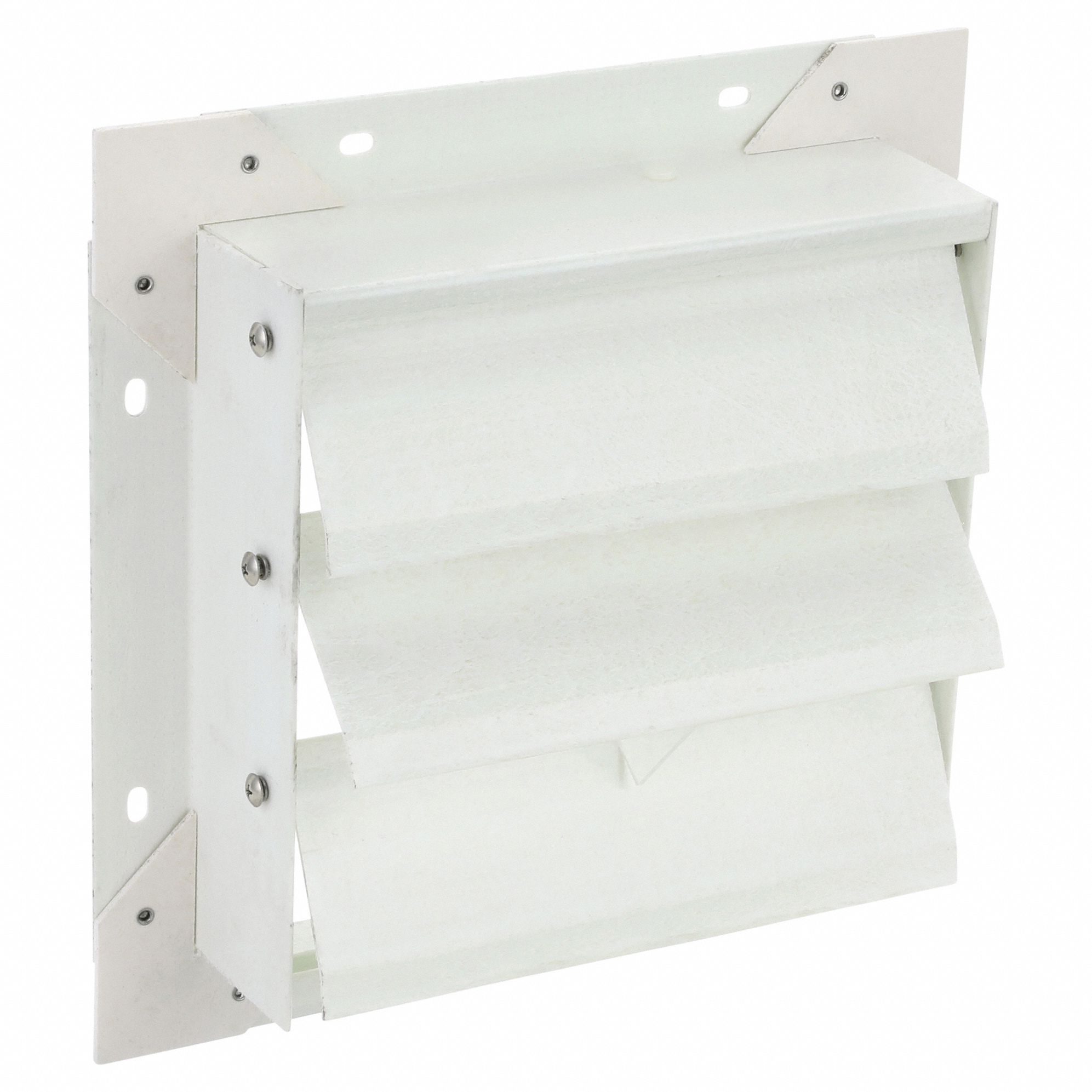For 10 in Fan, Single Panel, 13"H-W 6.5"L Fiberglass Backdraft Damper ...