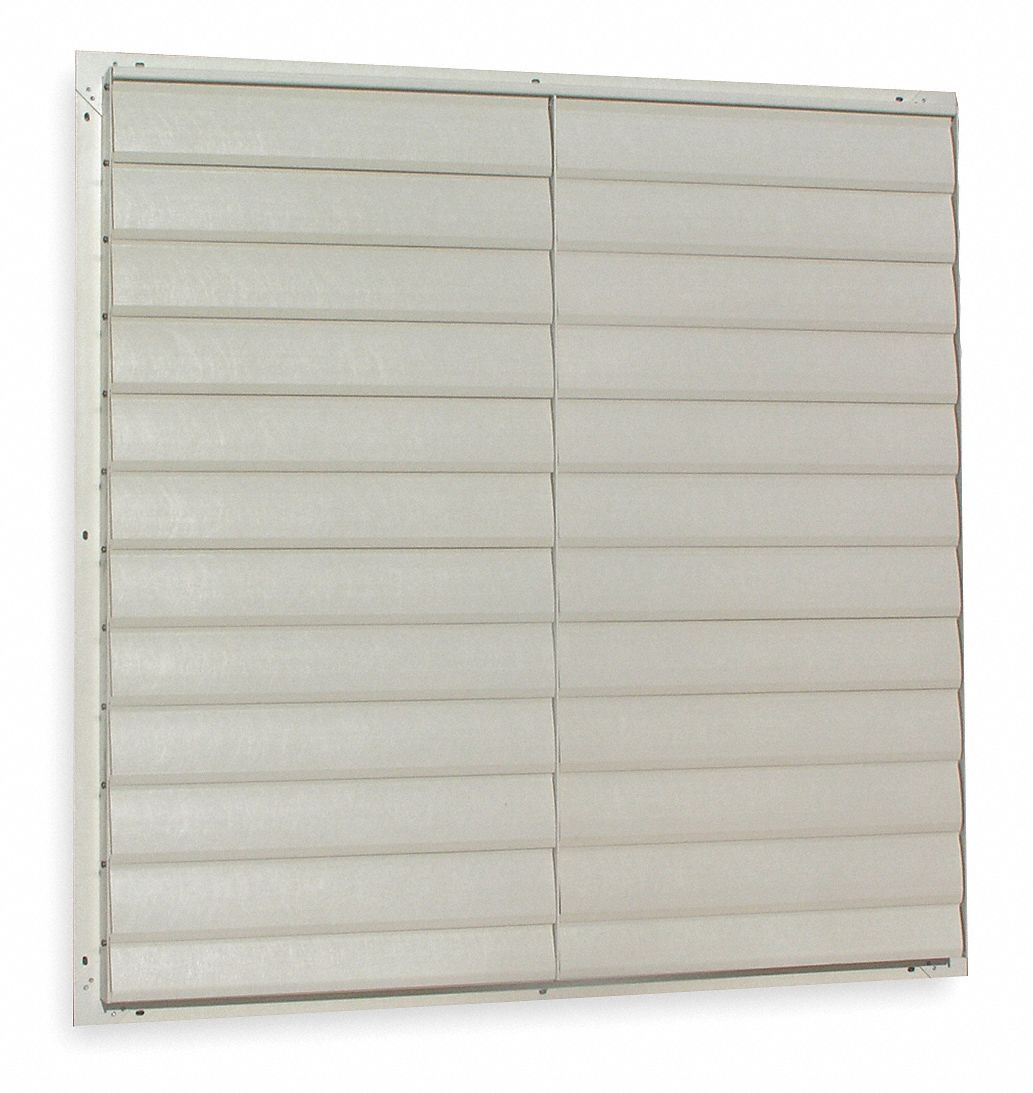 For 60 in Fan, Double Panel, Backdraft Damper / Wall Shutter - 5C222 ...