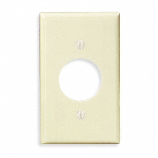 Single Receptacle Wall Plate, Ivory, Number of Gangs 1, Weather ...
