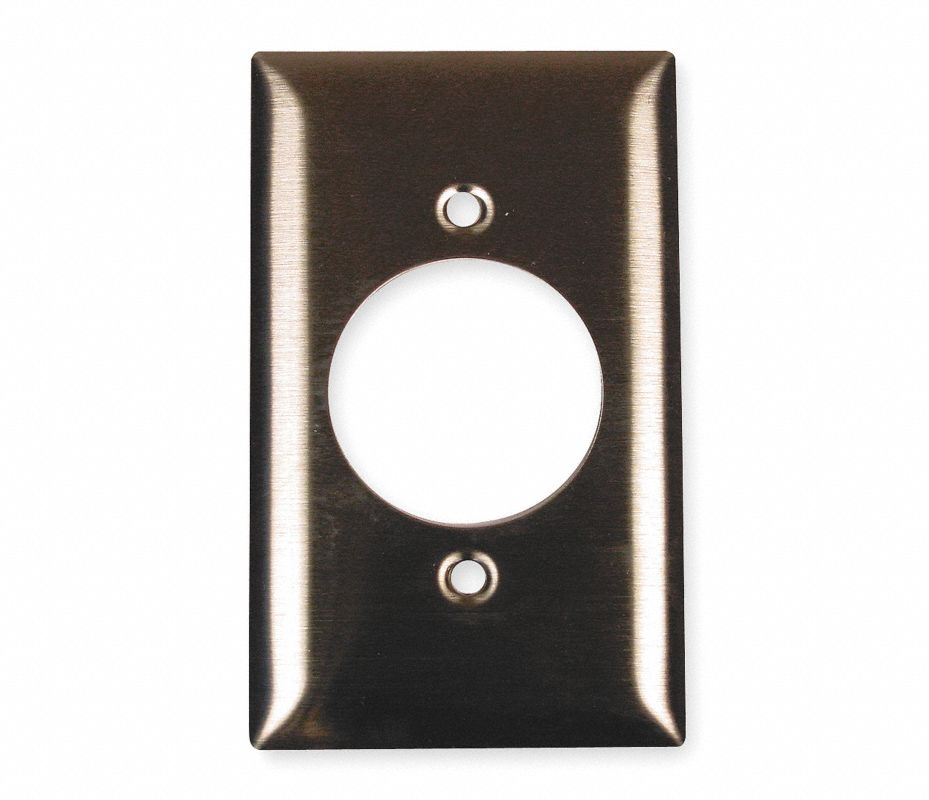 HUBBELL Placa de Pared, Color Gris Metálico, Número de Múltiples: 1 ...