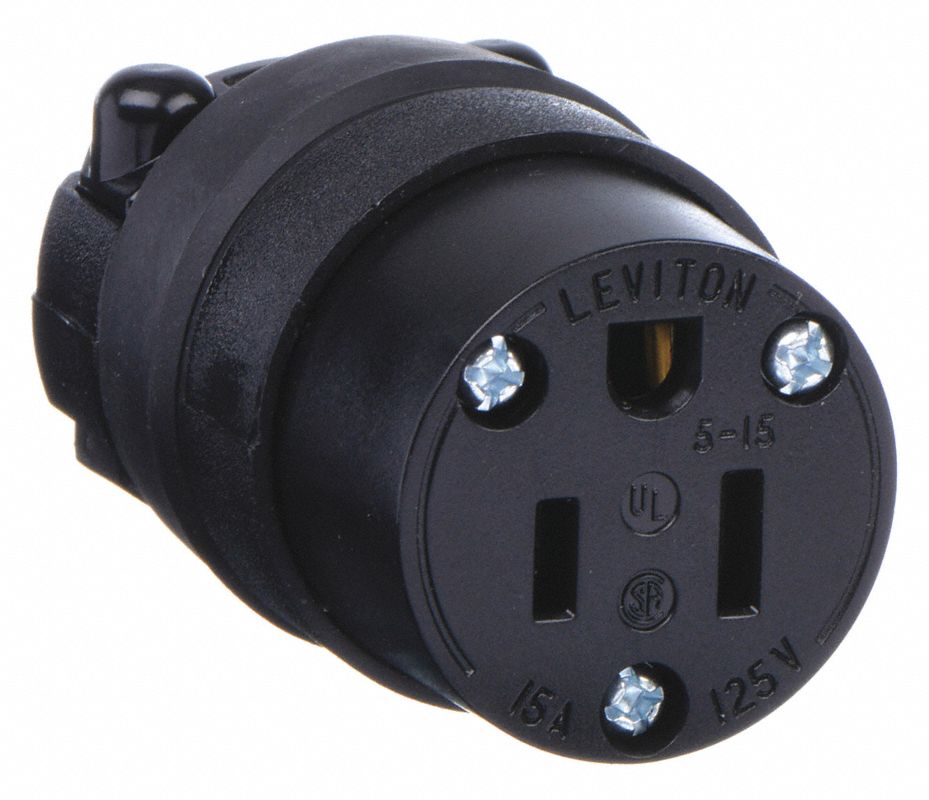 LEVITON Conector Comercial 125VCA Negro - 5C378 | 515CR - Grainger México