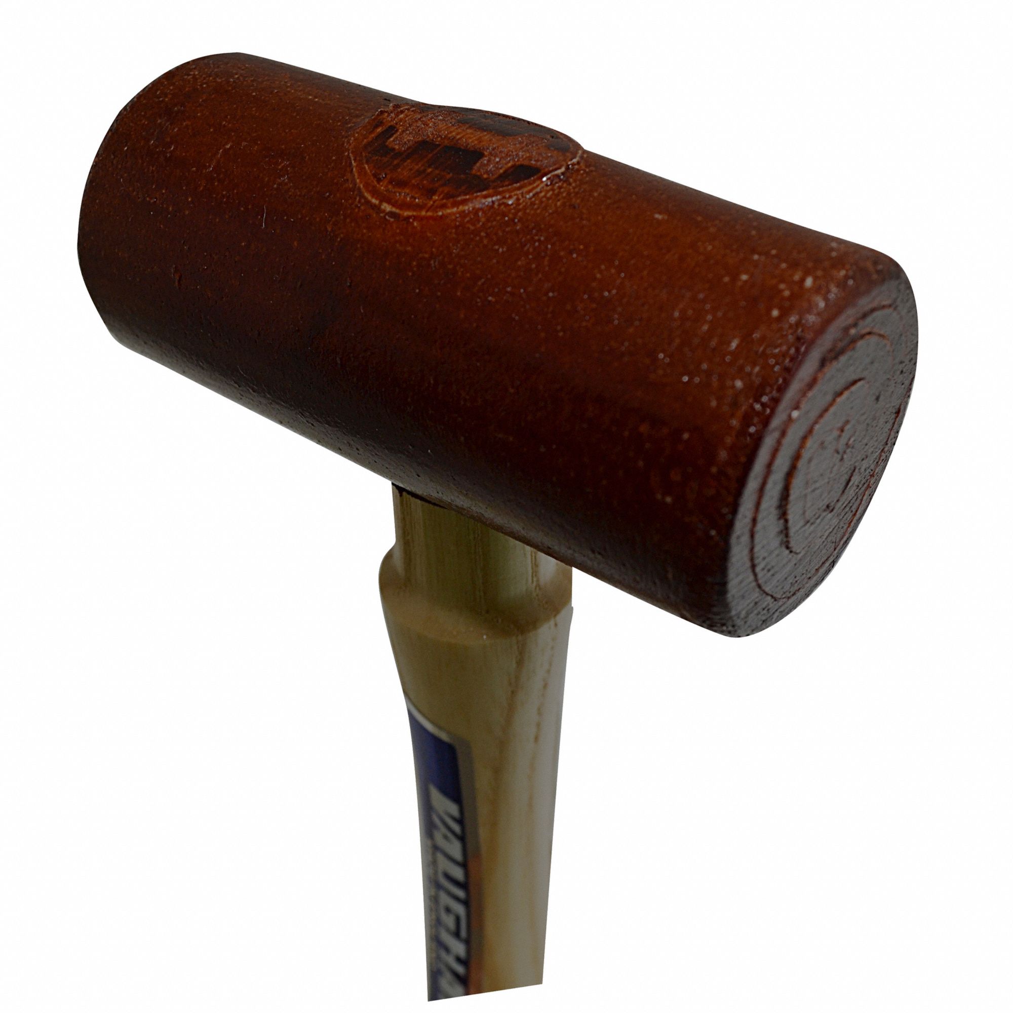 VAUGHAN Rawhide Mallet: Wood Handle, 6 oz Head Wt, 1 1/2 in Dia, 3 1/4 ...