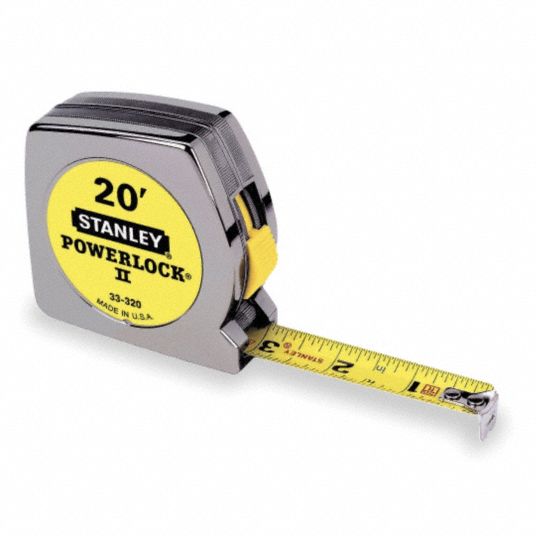 20 ft. Steel Tape Measure, Metallic - Grainger