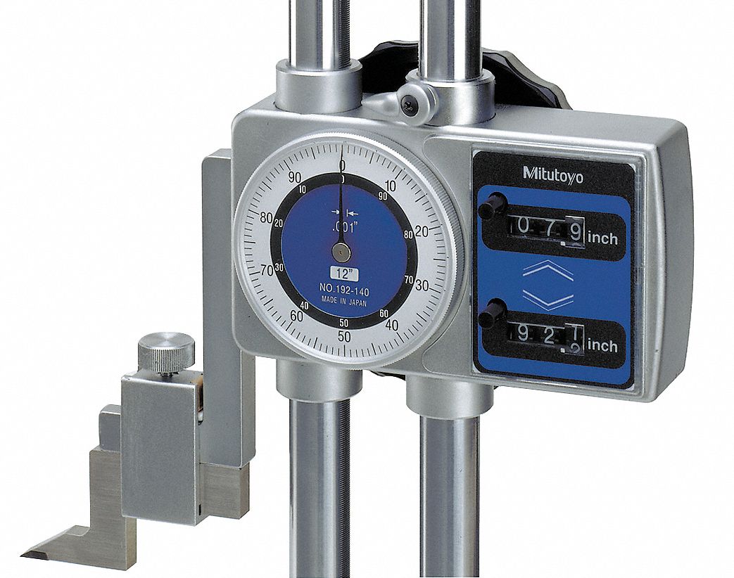 Height Gauge, Range 0 to 12 in, Accuracy 0.001 in - Grainger