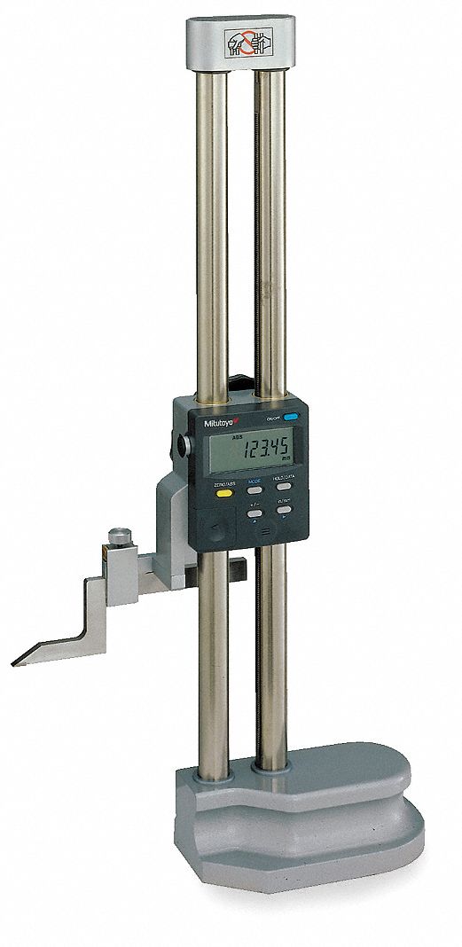 Height Gauge, Range 0 to 12 in or 0 to 18 in, Accuracy 0.0005 in - Grainger