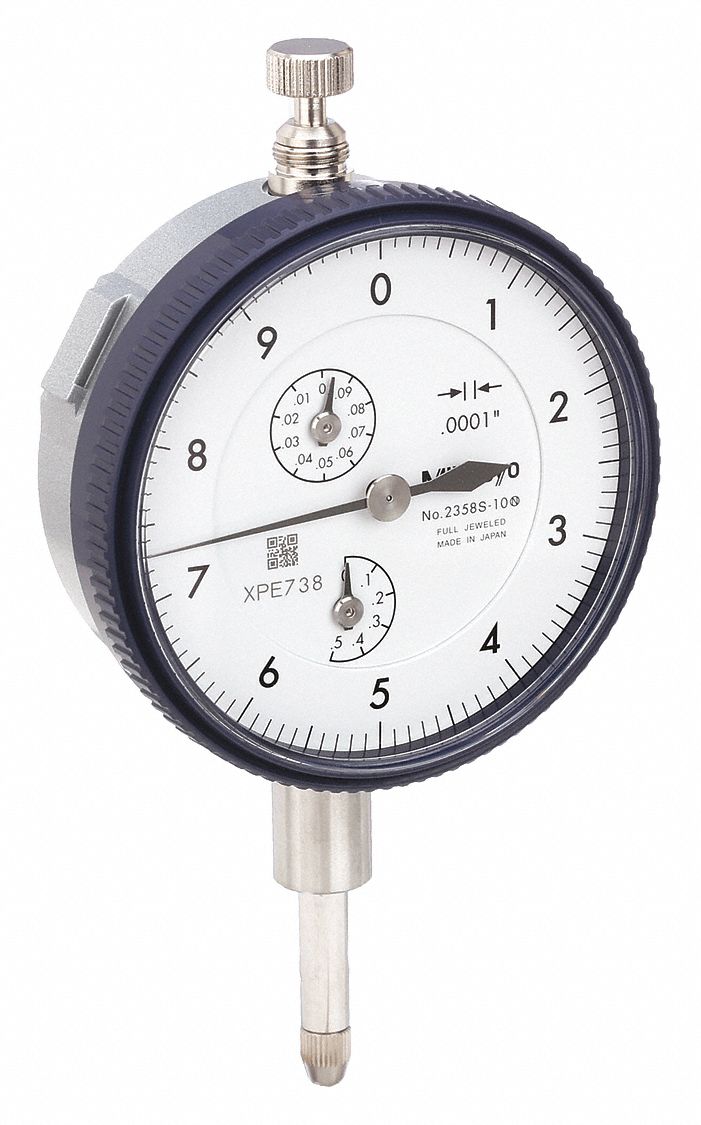 MITUTOYO, 0 in to 0.5 in, Inch, Dial Indicator - Lug Back - 5C706|2358S-10 - Grainger