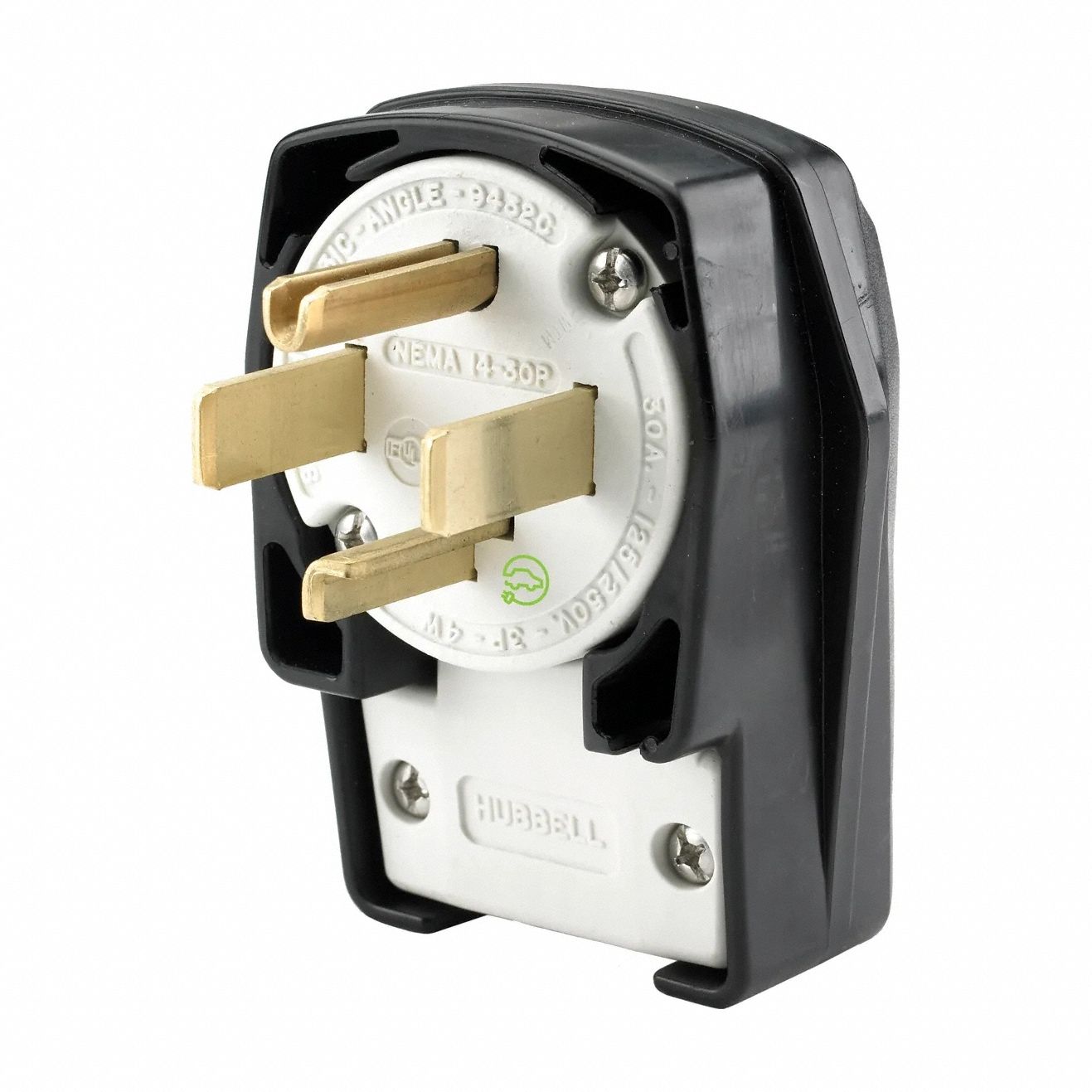 14-30P, 30 A, Angle Straight Blade Plug - 5C790|HBL9432C - Grainger
