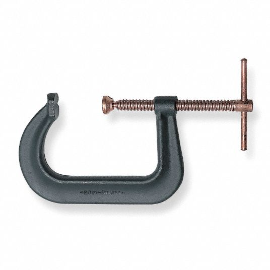 Regular Duty Forged Steel Spatter Resistant C-Clamp, 6 in Max. Opening ...