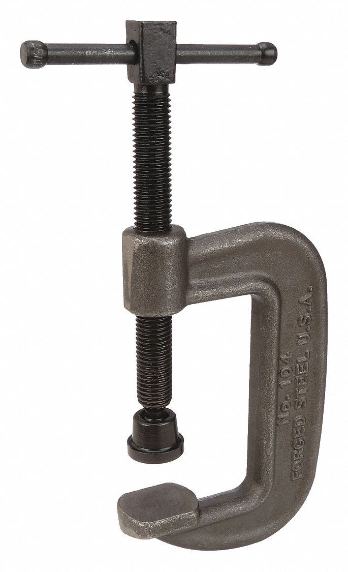 WILTON, Extra Heavy Duty, Flat, C-Clamp - 5C832|104 - Grainger