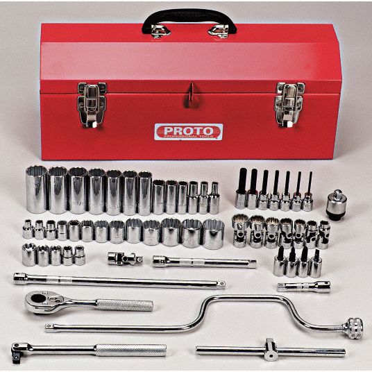 PROTO, 3/8 in Drive, 58 Piece, Socket Wrench Set - 5C861|J52140 - Grainger
