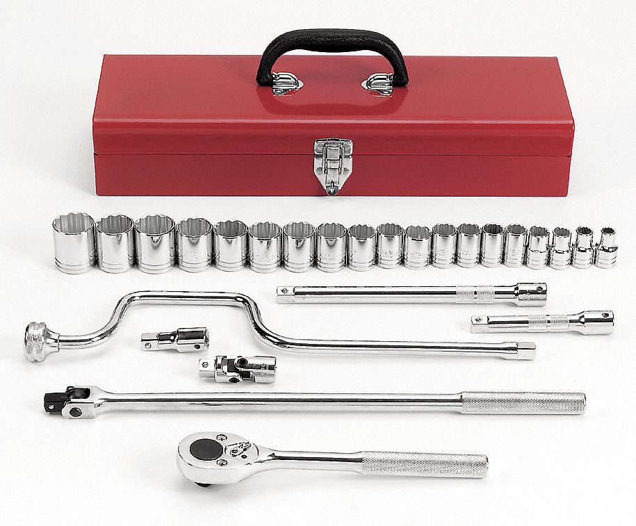 Proto 1 2 In Drive Size 26 Pieces Socket Wrench Set 5c888 J54124a