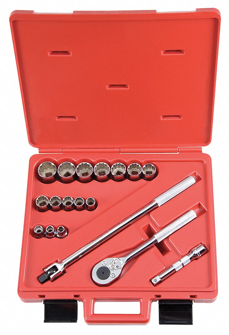 Proto Socket Wrench Set Socket Size Range 3 8 In To 1 1 4 In Drive