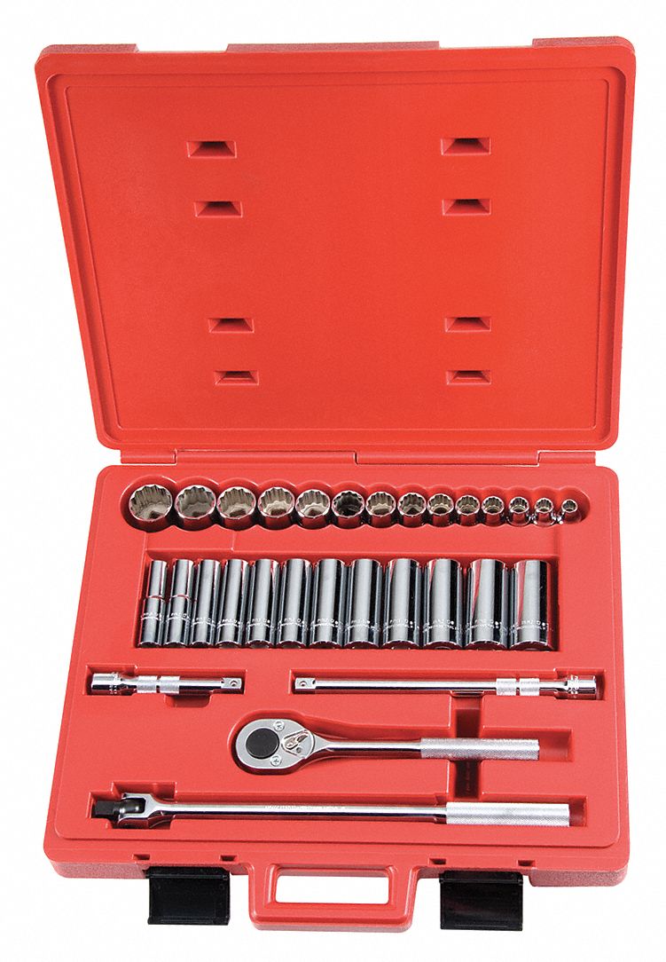 Proto Socket Wrench Set Socket Size Range 3 8 In To 1 1 4 In Drive