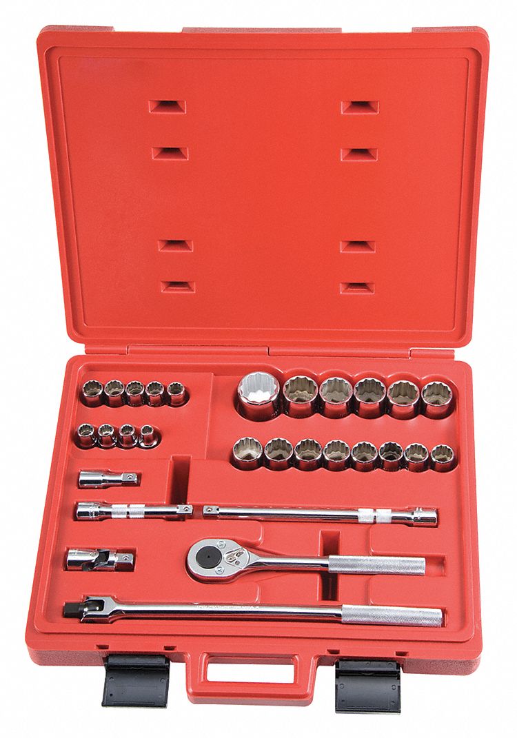 PROTO, 1/2 in Drive, 29 Piece, Socket Wrench Set - 5C904|J54212 - Grainger
