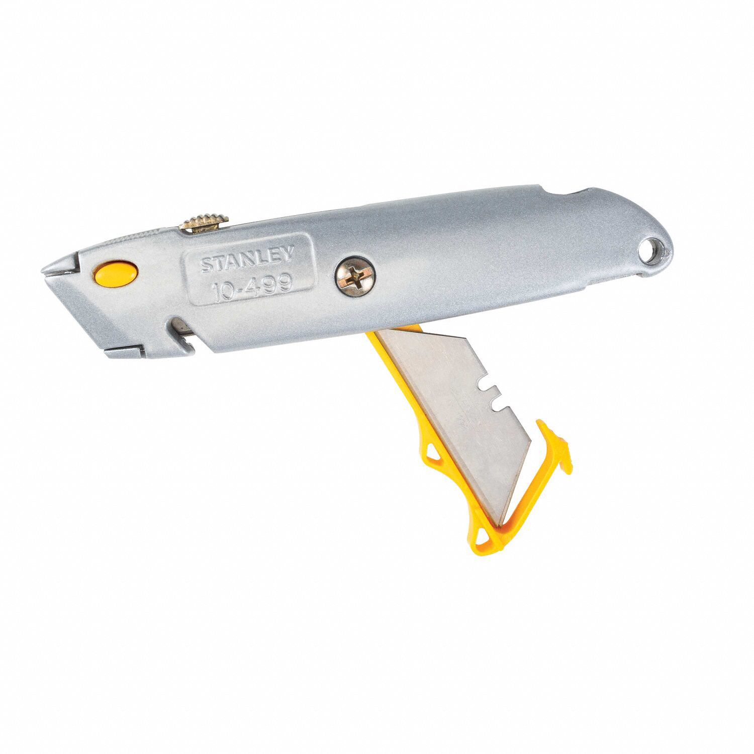 STANLEY Utility Knife: 6 1/2 in Overall Lg, Steel Std Tip, Plain, Metal ...