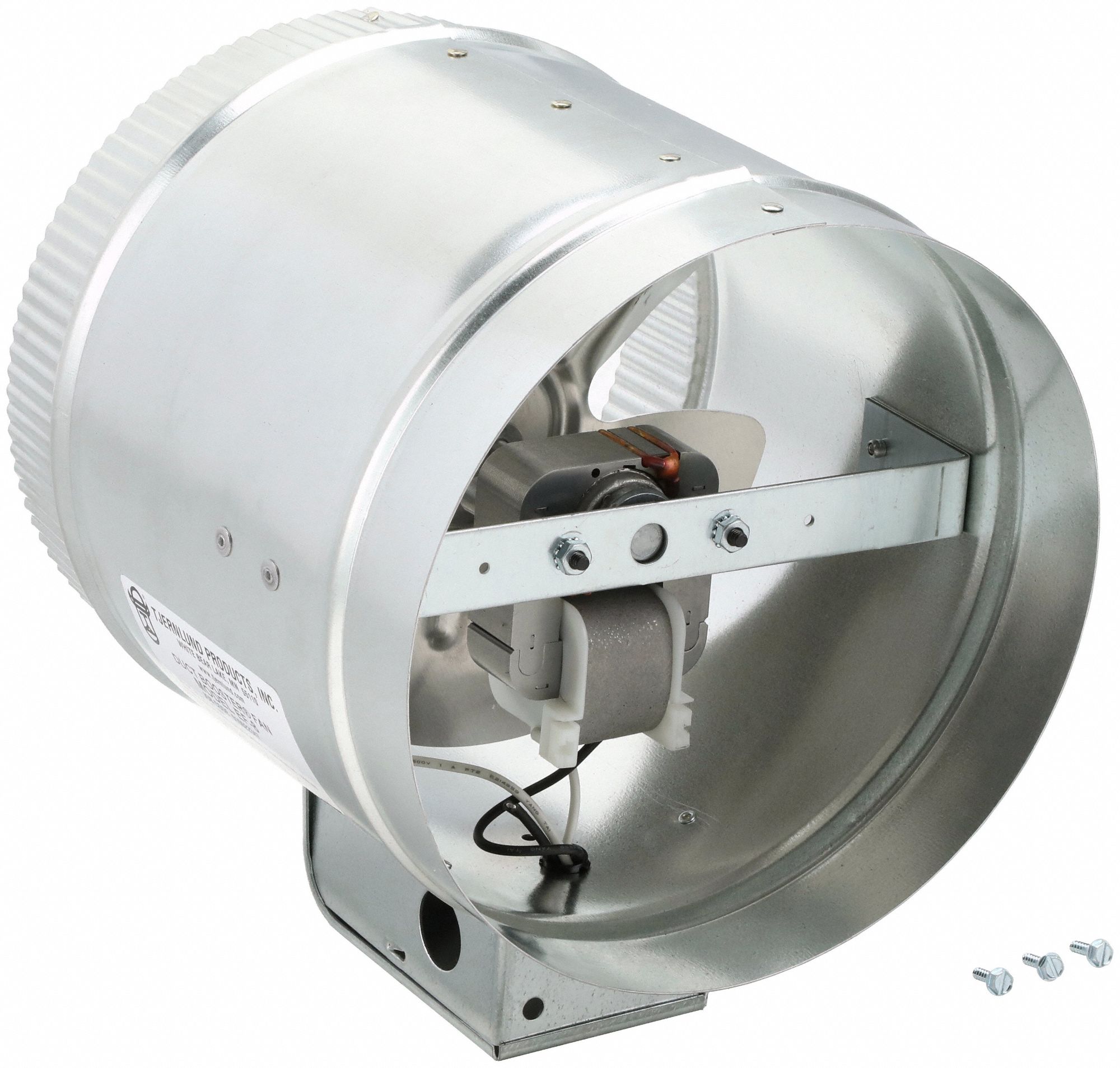 TJERNLUND In-Line Duct Fan: 325 cfm Max., 8 in Duct, 18.6 W, 120V AC, 1 ...