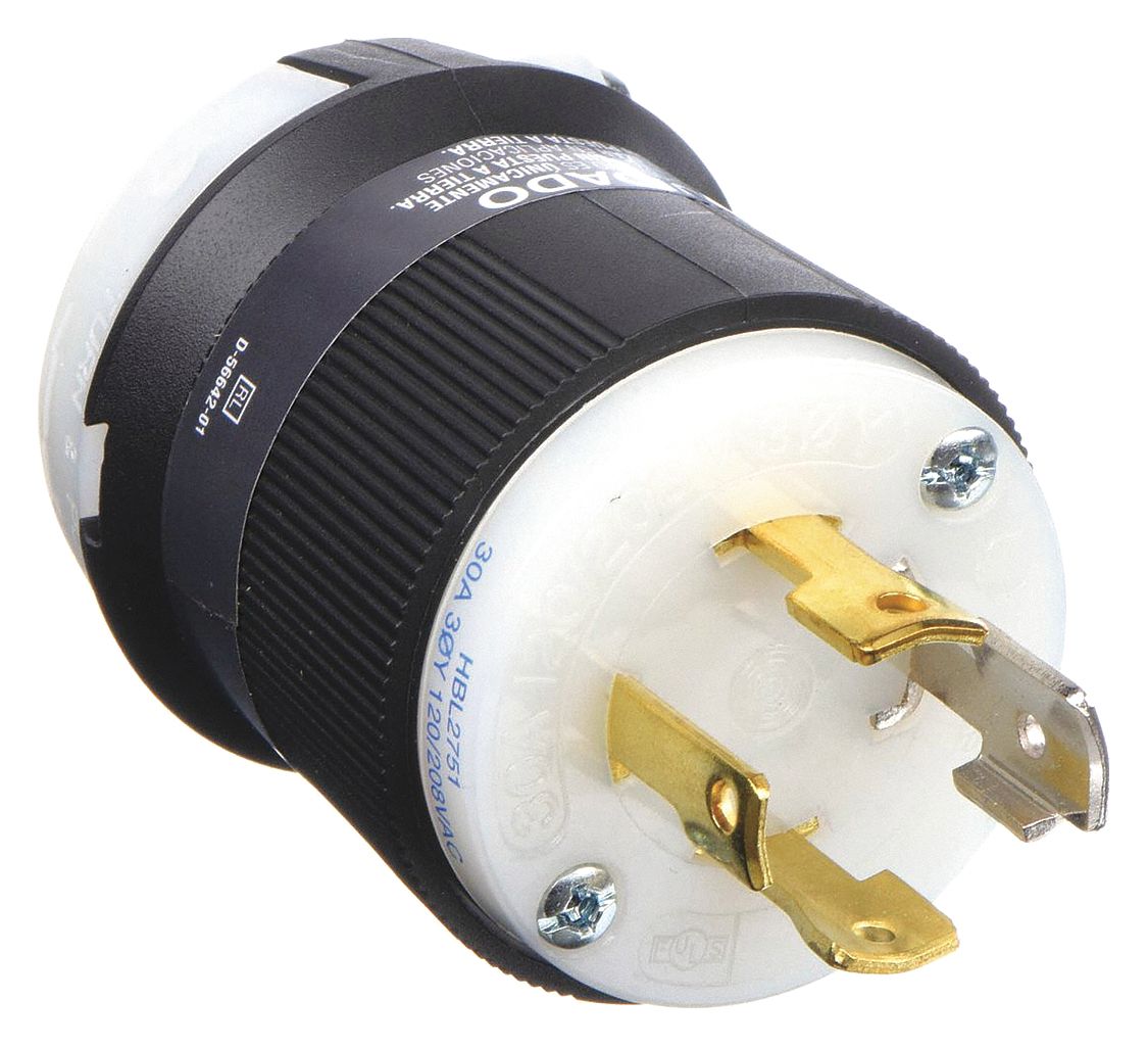 L18-30P, 120/208V AC, Locking Plug - 5C969|HBL2751 - Grainger