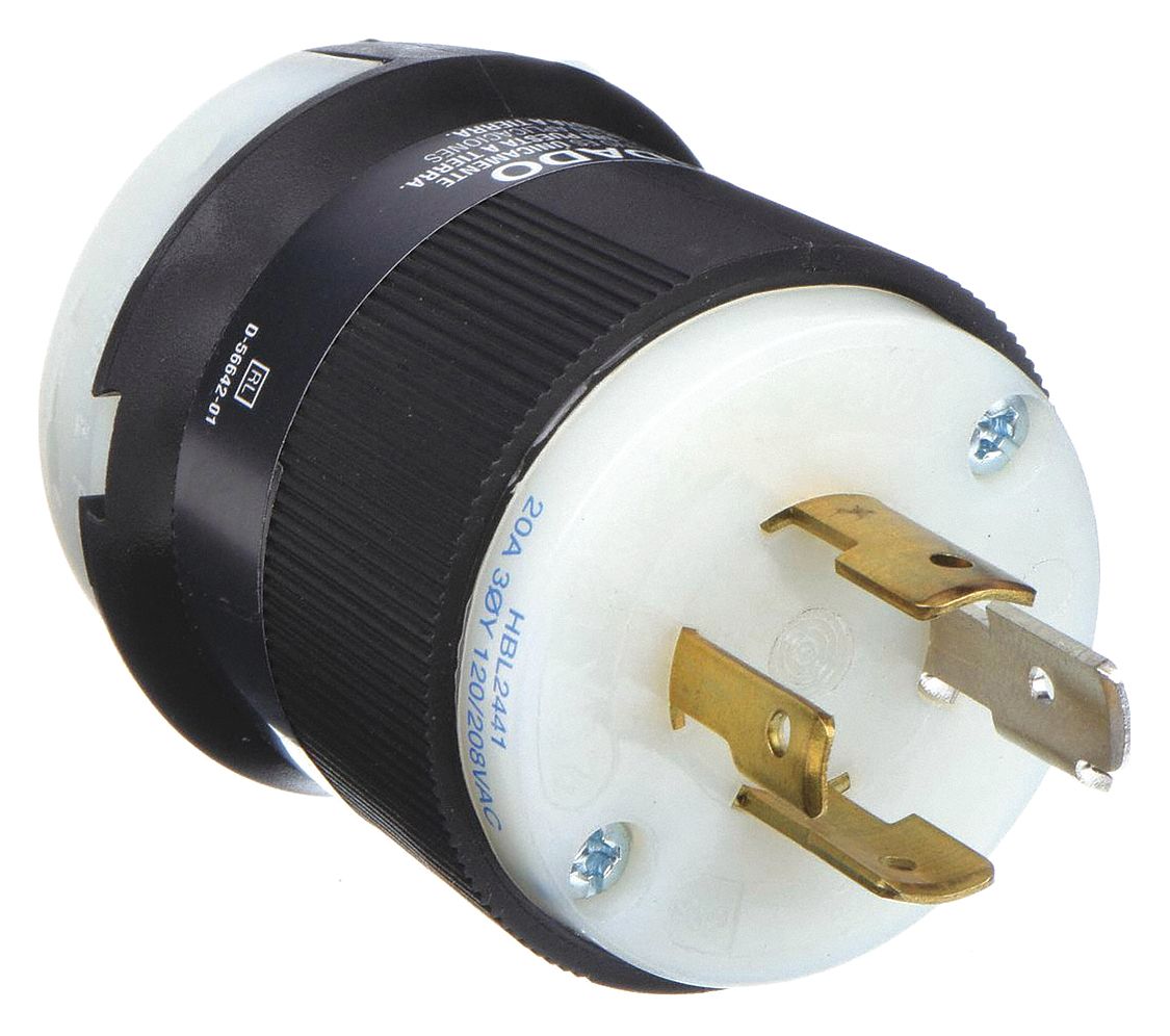 L18-20P, 120/208V AC, Locking Plug - 5C971|HBL2441 - Grainger