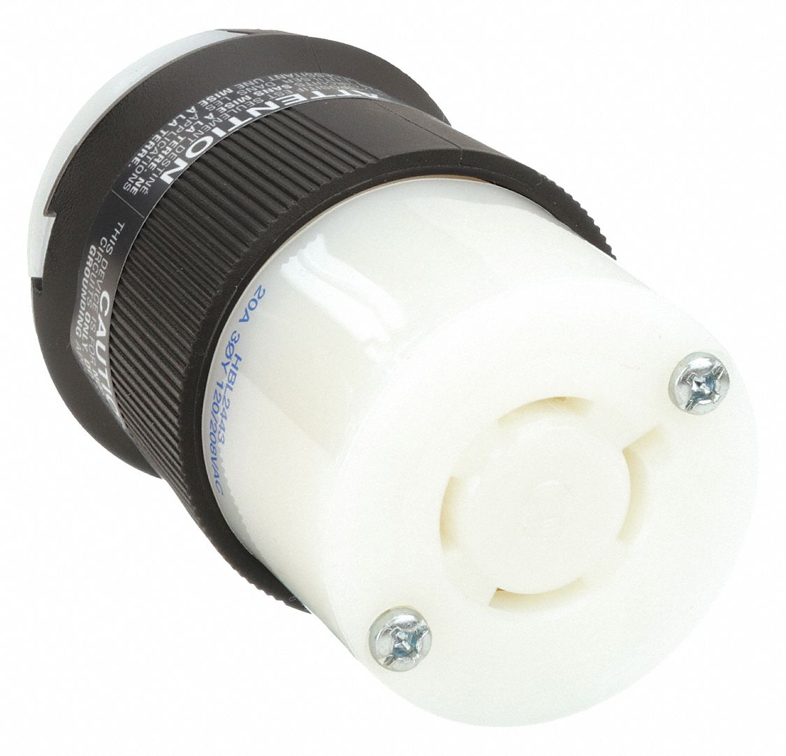 L18-20R, 20 A, Locking Connector - 5C972|HBL2443 - Grainger