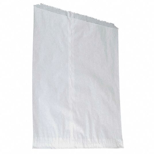 Paper Bag, White, Depth 19 in, Height 15 in, PK 500 - Grainger