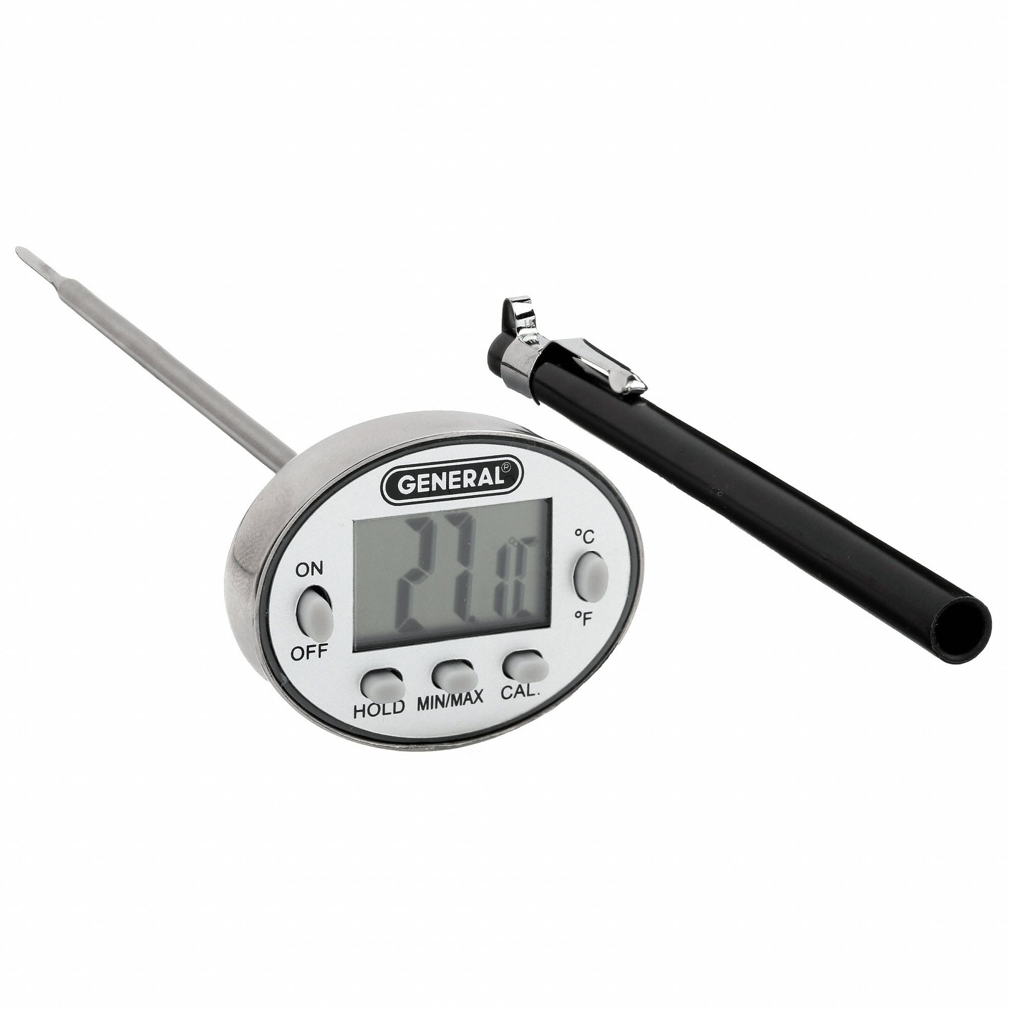 GENERAL Digital Pocket Thermometer: Top Reading Oval Style Pocket ...