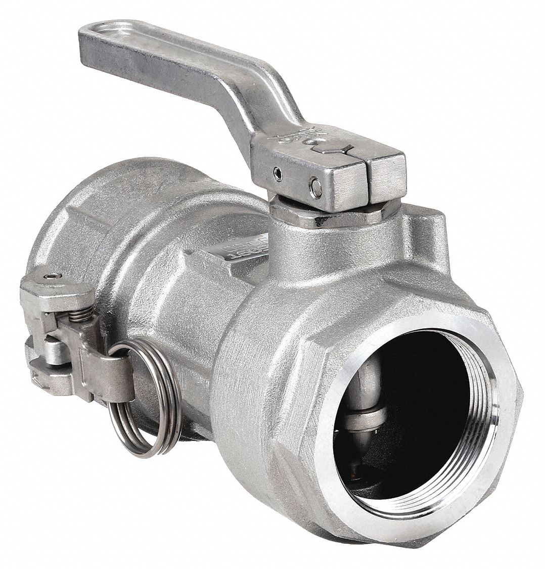 2 in Coupling Size, 1 1/2 in Hose Fitting Size, Cam and Groove Coupling ...