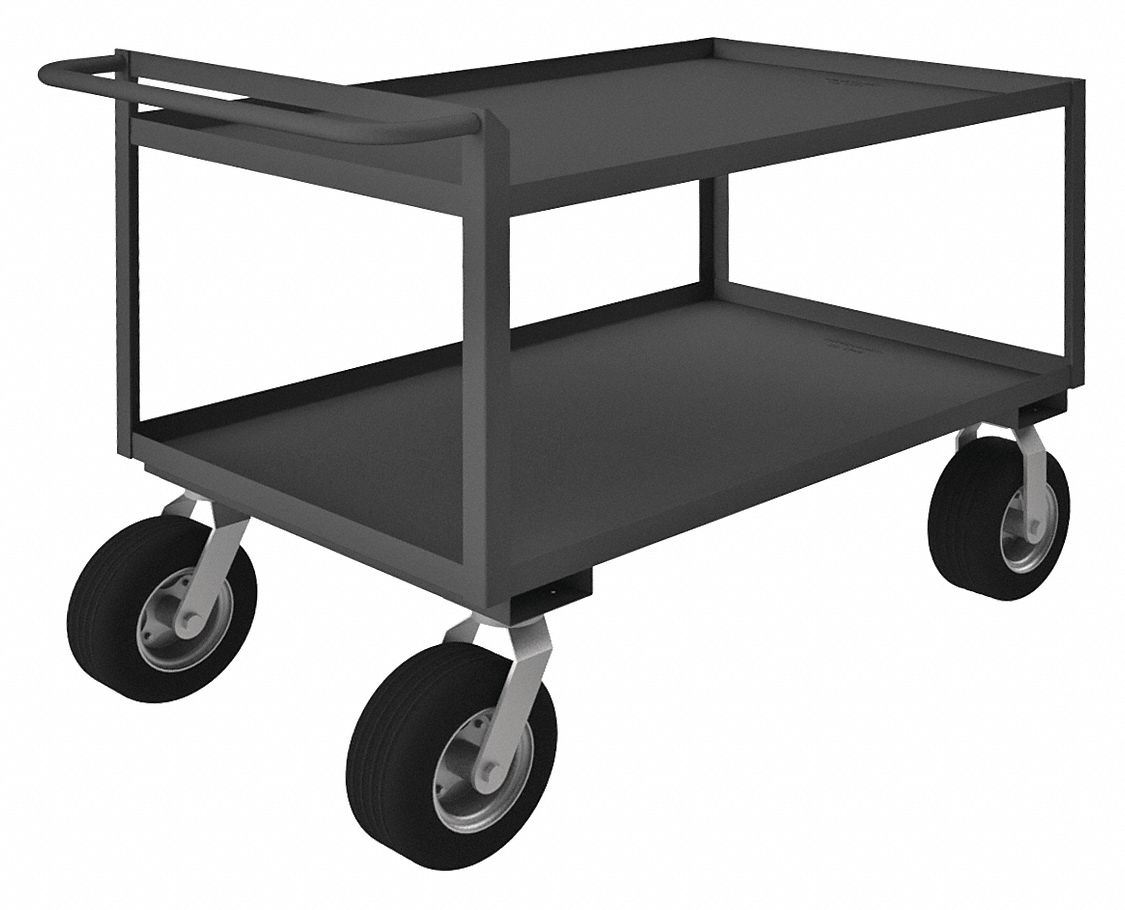 1,500 lb Load Capacity, 48 in x 30 in, Utility Cart with Lipped Metal ...
