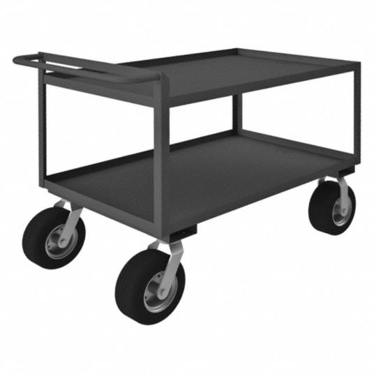 1,500 lb Load Capacity, 48 in x 30 in, Utility Cart with Lipped Metal ...
