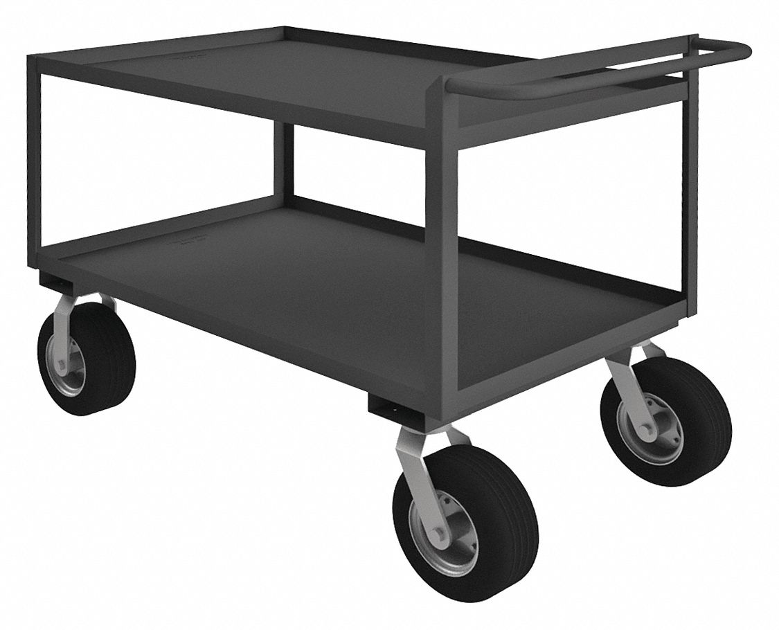 1,500 lb Load Capacity, 60 in x 30 in, Utility Cart with Lipped Metal ...