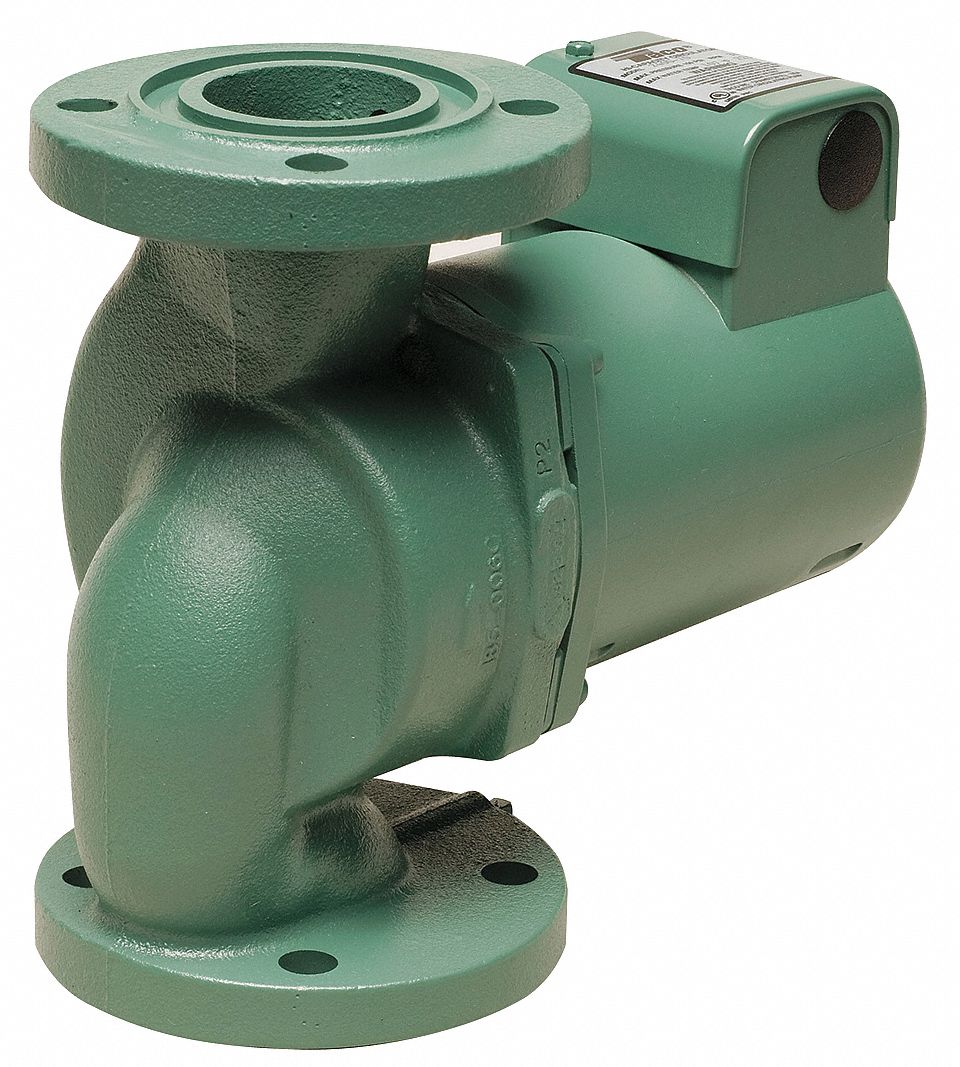 TACO Hydronic Circulating Pump: Std, Taco, Flanged, 1/2 HP, 23 ft Max. Head, 8 1/2 in Face to ...