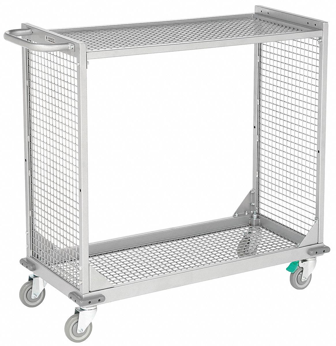 500 lb Load Capacity, Gray, Dual-Side-Access Wire Stock Cart with Wire ...