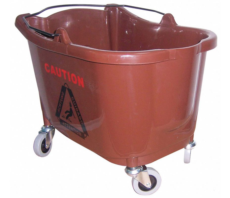 GRAINGER Cubeta para Trapeador, Café, Plástico, Polipropileno, Altura ...
