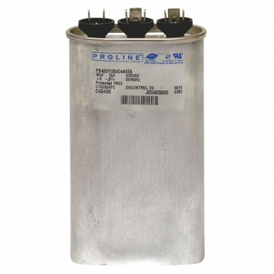 PRO-LINE, 370V AC, 15/5 mfd, Motor Dual Run Capacitor - 5CMU9 ...