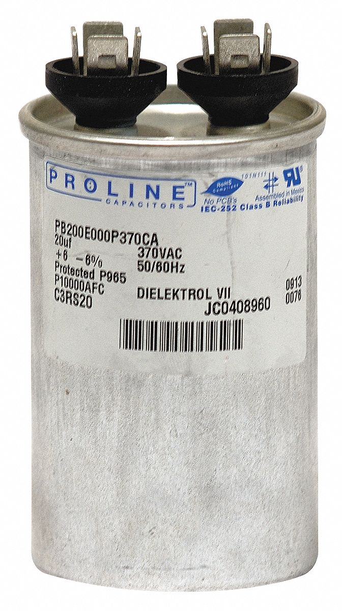 PRO-LINE, 440V AC, 15 mfd, Motor Run Capacitor - 5CMY7 ...