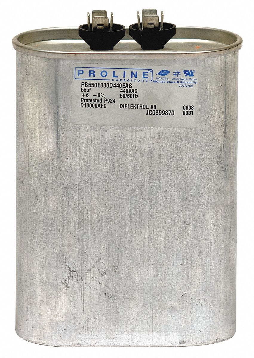 PRO-LINE, 440V AC, 50 mfd, Motor Run Capacitor - 5CNA7 ...