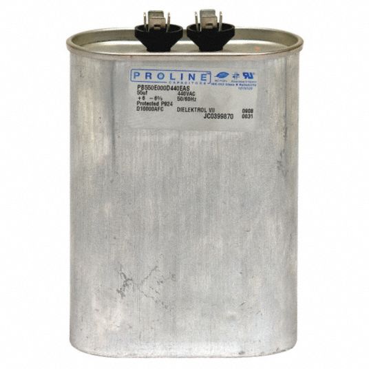 PRO-LINE, 440V AC, 50 mfd, Motor Run Capacitor - 5CNA7 ...