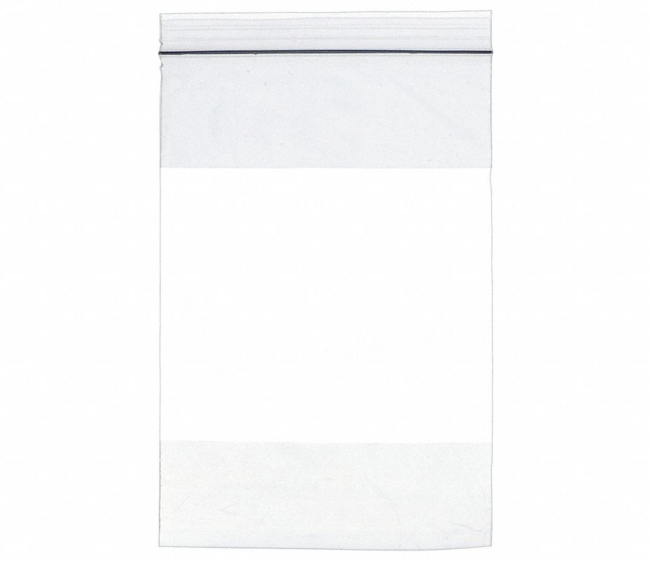 APPROVED VENDOR Bolsa Resellable de Polietileno, Color Claro, 9" x 6 ...